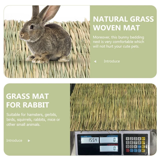 5 PCS STRAW Rabbit Mat Woven Bed Mats for Rabbits Grass Bunny Cage $43. ...