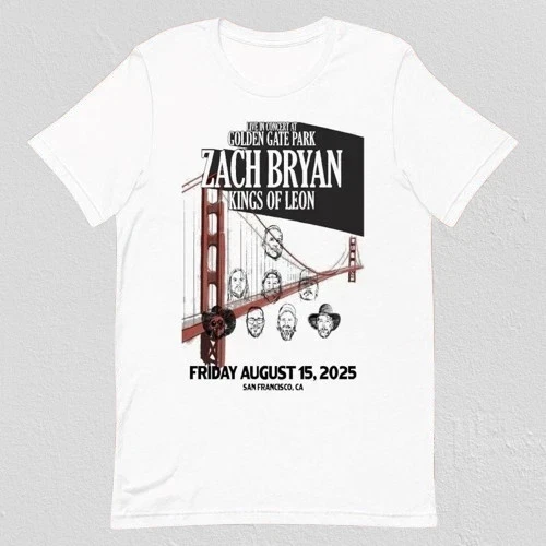 ZACH BRYAN FRIDAY August 15 2025 San Francisco, Ca Tour T-Shirts £9.00 ...