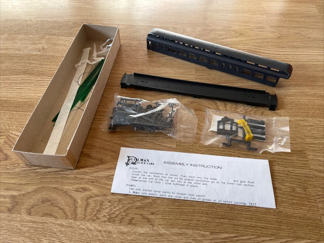 RARE ROUNDHOUSE PULLMAN Palace Cars 12 Wheel Observation Car Kit. HO ...