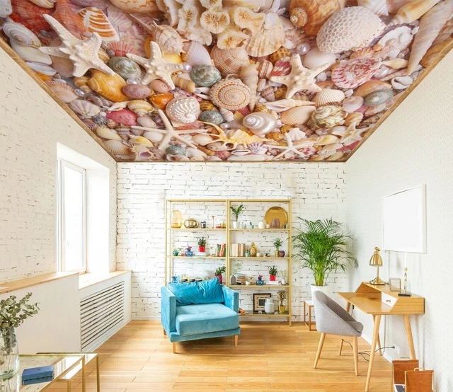 3D PEARL SHELL A2529 Ceiling WallPaper Murals Wall Print Decal Deco AJ ...