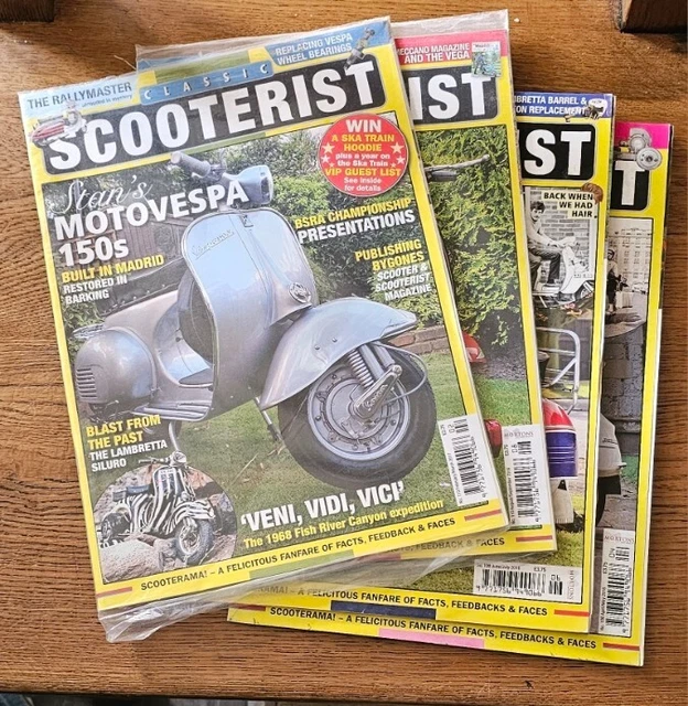 CLASSIC SCOOTERIST SCOOTER/SCOOTERING Magazine x4 brand new old stock £ ...