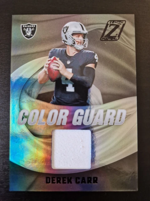 CARTE PATCH DE football Derek Carr 2022 Panini Zenith - garde couleur ...