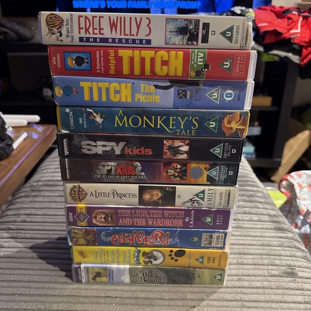 11 X VHS Video Tape Cassette Bundle Job Lot Age Rating U Children's ...