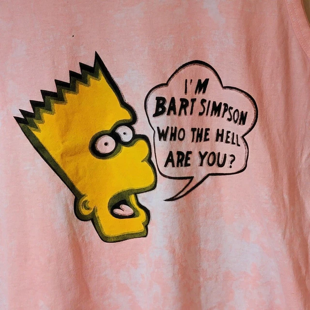 VINTAGE BART SIMPSON "Im Bart Simpson, Who The Hell Are You?" Tank ...