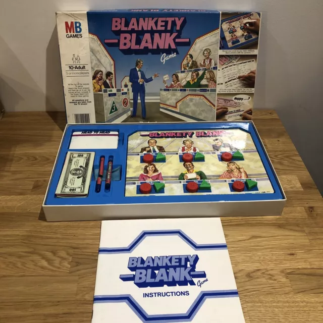 Vintage Mb Games 1983 Blankety Blank Board Game 100 Complete Ages 10 £2500 Picclick Uk