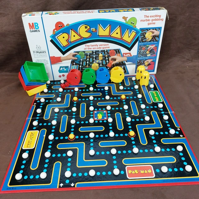 VINTAGE PAC MAN Board Game MB Games 1982 Retro Arcade Family Complete ...