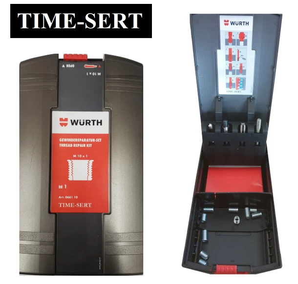 WURTH TIME SERT® Kit M10 x 1.5 Thread Repair System Inc Tap Drill Bore ...