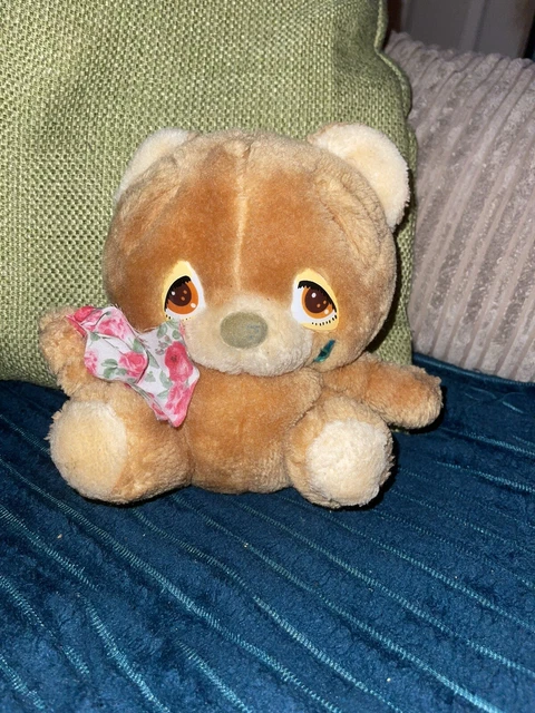 VINTAGE CRYING TEDDY Bear Plush Mattel Emotions Sad Tear With Blanket ...