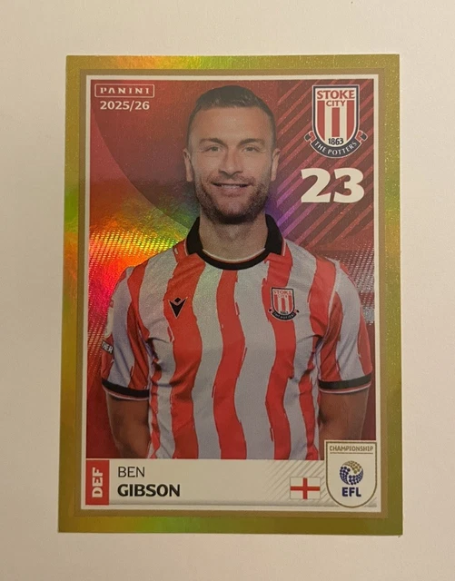 BEN GIBSON GOLD Captain Parallel - 2025/26 Panini Efl £10.00 - PicClick UK