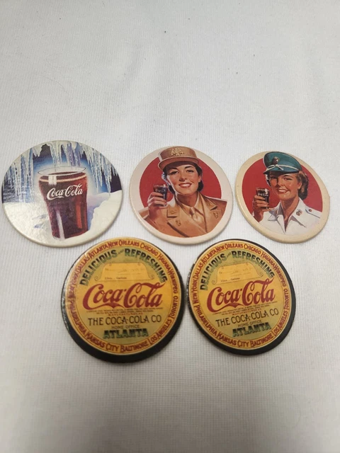 COCA-COLA POGS SERIES 2 incomplete set "COKE CAPS" 2,5,6,8 and 8 (1-8 ...