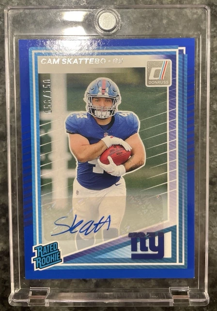 2025 DONRUSS CAM Skattebo Blue Rookie Auto /150🔥Color Match! $328.64 ...