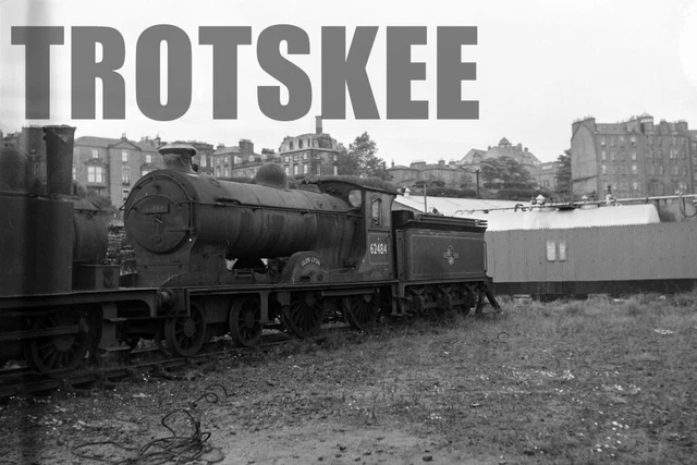 LARGER NEGATIVE BR British Railways Steam Loco 62484 Class D34 Dundee ...