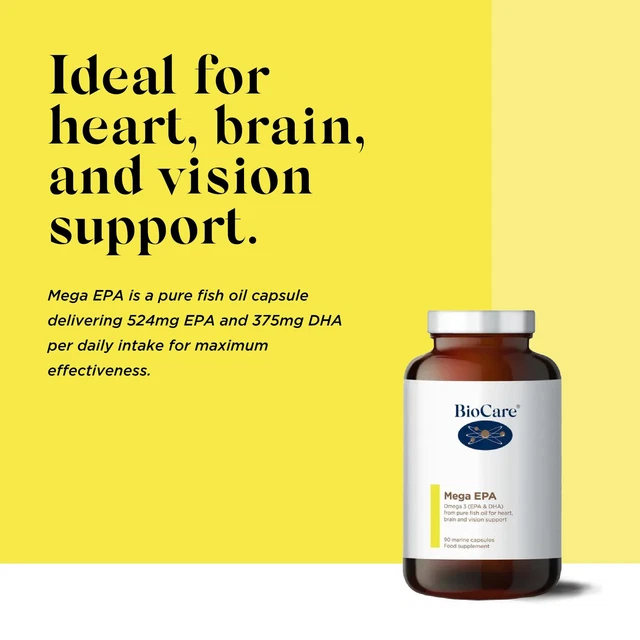 BIOCARE - MEGA EPA - Pure Fish Oil with Omega-3 Fatty Acids, EPA & DHA ...