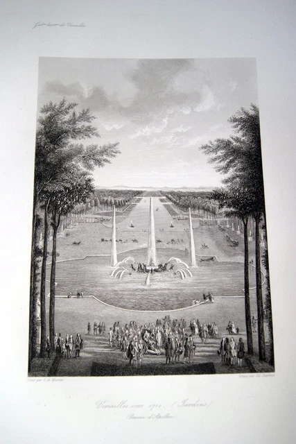 JARDINS CHATEAU DE Versailles 1770 Bassin D'apollon Fontaine Gravure ...