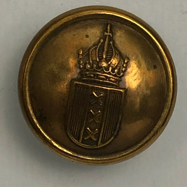 ANTIQUE GILT LIVERY Button triple x Shield with Crown 23 mm £18.73 ...
