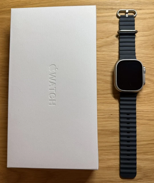 APPLE WATCH ULTRA 49mm Titanium (GPS + Cellular) Midnight Ocean Band ...