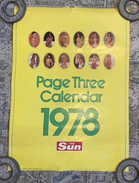 1978 THE SUN Page 3 Calendar Topless Beauties £6.99 - PicClick UK