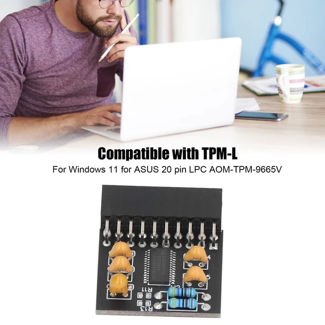 20-PIN TPM 2.0 Module Secure Use TPM2.0 Module Board Encryption Easy PC ...