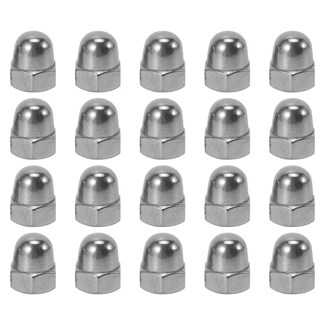 M6 THREAD DIA Dome Head 304 Stainless Steel Hex Nuts 20Pcs G7L86590 $15 ...