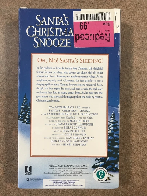SANTA'S CHRISTMAS SNOOZE VHS - SEALED w/ Watermarks! RARE!!! $16.17 ...