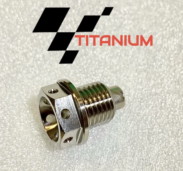 M12X1.5MM YAMAHA YZF-R3 2022 Titanium Sump Drain Bolt Race Drilled Magnetic EUR 22,00 - PicClick FR