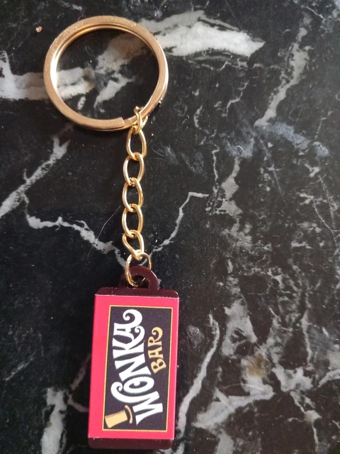 NOVELTY WILLY WONKA Bar Keyring# Charlie Chocolate Factory Limited ...