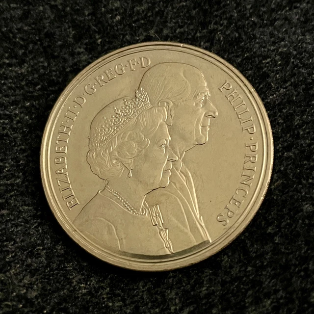 1947-1997 QUEEN ELIZABETH and Prince Philip Golden Wedding £5 Five ...