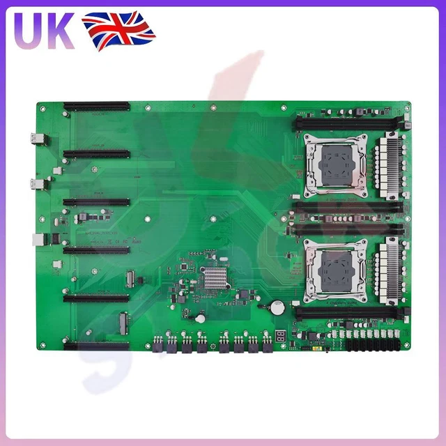 LGA 2011-3 V3/V4 CPU Socket Mining Mainboard 4* PCIe3.0x16+2*PCIe3.0x8 ...