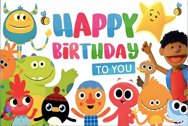Customize Super Simple Songs Photo Backdrop Noodle And Pal Happy