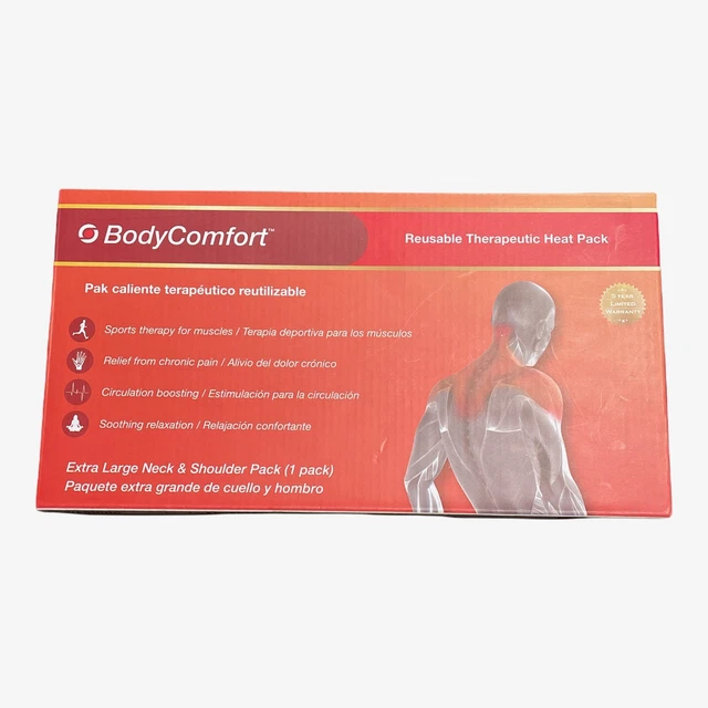 BODY COMFORT HEAT 1 pack Reuseable Therapeutic Pain Relief Neck ...