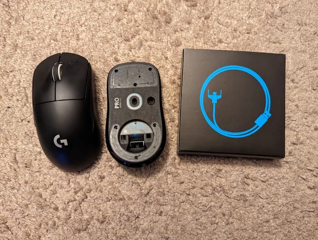 LOGITECH PRO X SUPERLIGHT Wireless Gaming Mouse (Black) w/ 3d printed ...