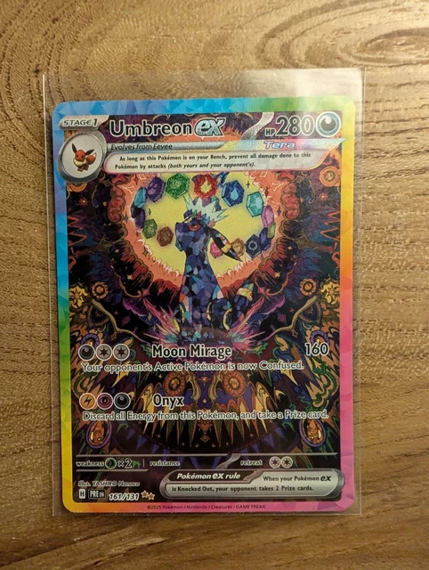 UMBREON EX POKEMON Prismatic Evolutions 161/131 SIR PACK FRESH MINT £ ...