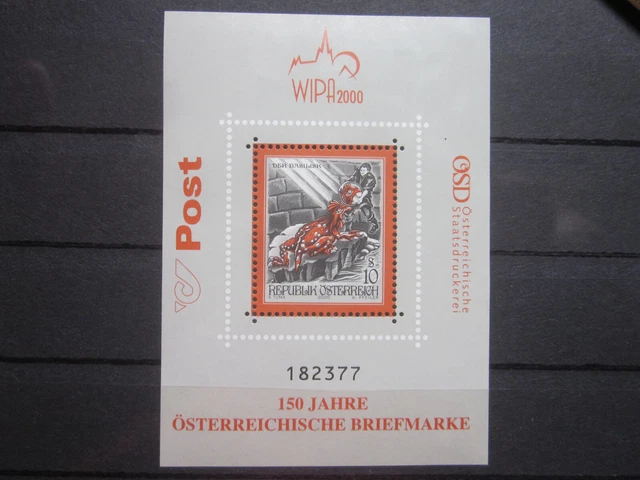 ÖSTERREICH WIPA 2000 - Basilisk/Wien Block Nr. 13 postfrisch EUR 10,00 ...
