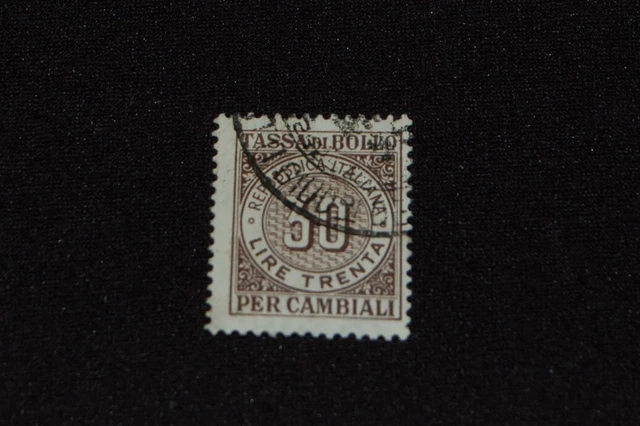 MARCA DA BOLLO per CAMBIALI TASSA di BOLLO 1947-54 Lire 30 ruota ...