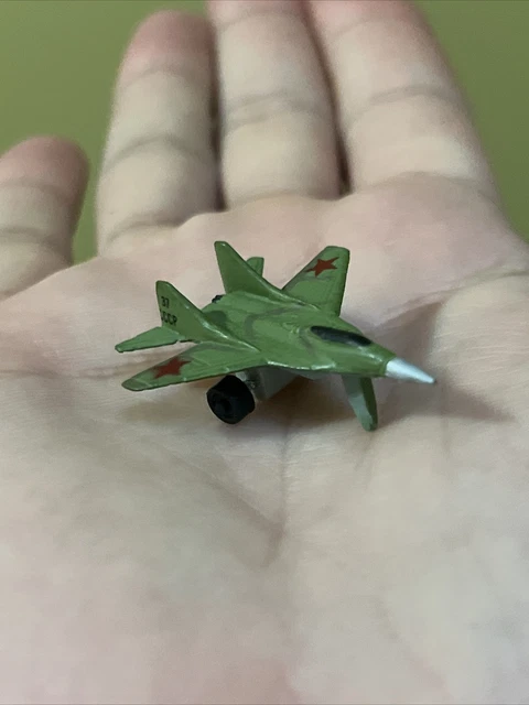 MICRO MACHINES MILITARY Mig-29 Fulcrum Fighter Jet Aircraft green Camo ...