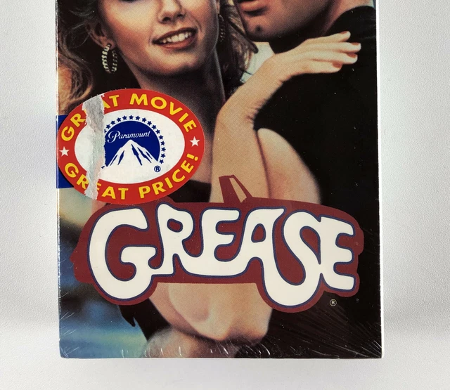 GREASE (VHS, 1990) Paramount Blue Letters - John Travolta Olivia Newton ...