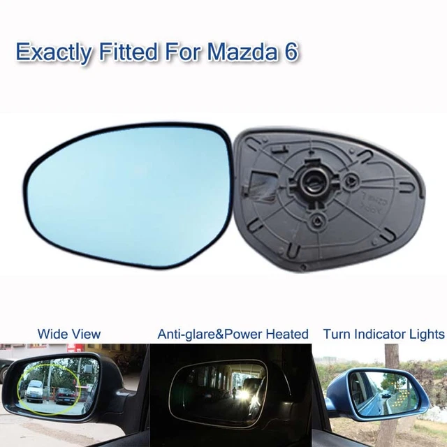 CAR TURN INDICATOR Lights Side View Mirror Glass&Base Heated For Mazda ...