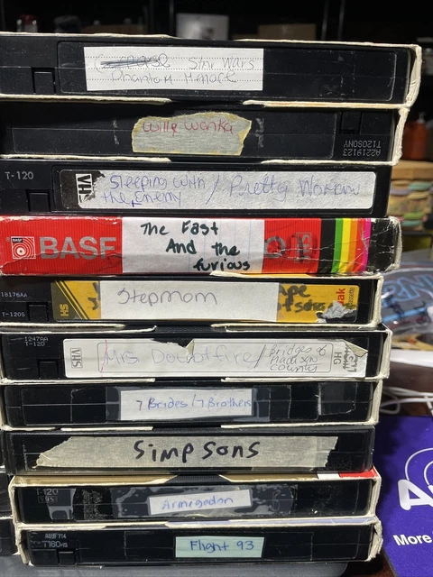 LOT OF 20 homemade VHS Burned Tapes Forrest Gump Stepmom Flight 93 And ...