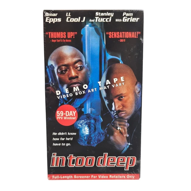 IN TOO DEEP VHS Tape Sealed Full Length Screener Watermarks Omar Epps ...