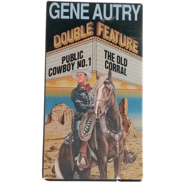 GENE AUTRY DOUBLE Feature VHS 1989 The Old Corral And Public Cowboy No ...