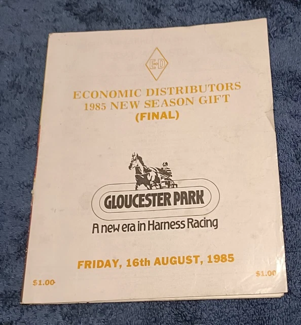 OLD AUG 1985 Gift Final Horse Harness Racing Trotting Gloucester Park ...