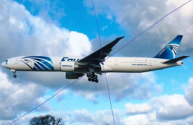 CIVIL AIRCRAFT PLANE Picture Egyptair Photograph Boeing 777 Photo ...
