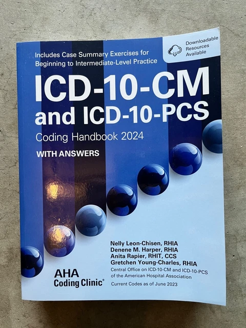 ICD-10-CM AND ICD-10-PCS Coding Handbook With Answers 2024 EUR 75,36 ...