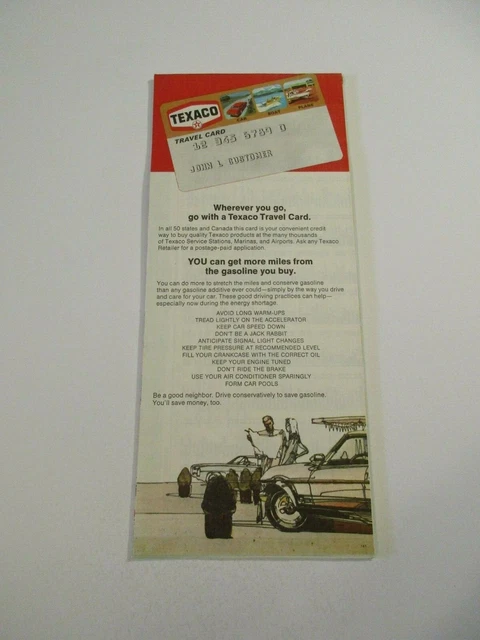 VINTAGE 1974 TEXACO Arizona Gas Station State Highway Travel Road Map ...