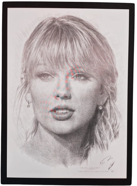 ORIGINAL JONATHAN WOOD Taylor Swift Sketched entirely by hand Print ...