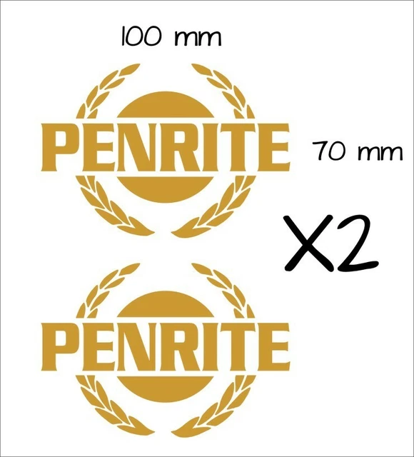 PENRITE VINYL DECALS TWO (2) 100 x 70 mm each choose your color $25.00 ...