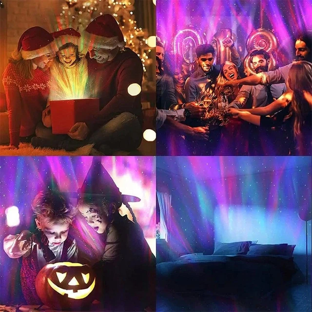 NORTHERN LIGHTS NIGHT Light LED Projection Lamp Remote Control USB1597 ...