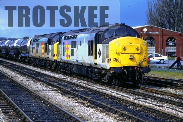35MM SLIDE BR British Railways Diesel Loco Class 37 37411 1993 Hereford ...
