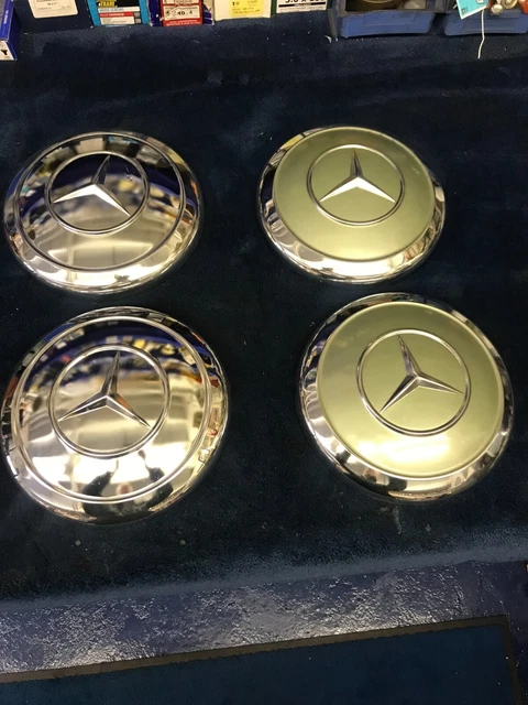 4 VINTAGE MERCEDES hubcaps for Ponton- 190SL with Mercedes Benz club ...