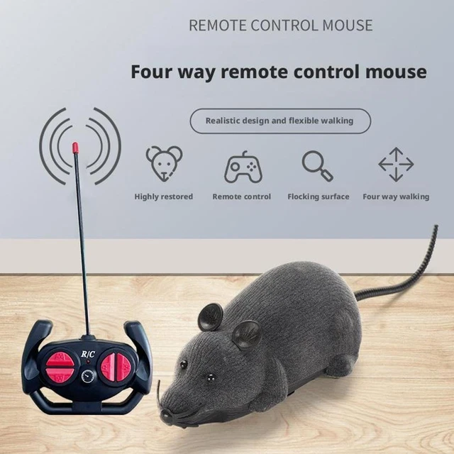 WIRELESS REMOTE CONTROL Rat Electronic Mouse for Cat Dog Pet Toy ...